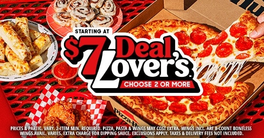 Pizza Hut Deal Lover's Menu : $7 each