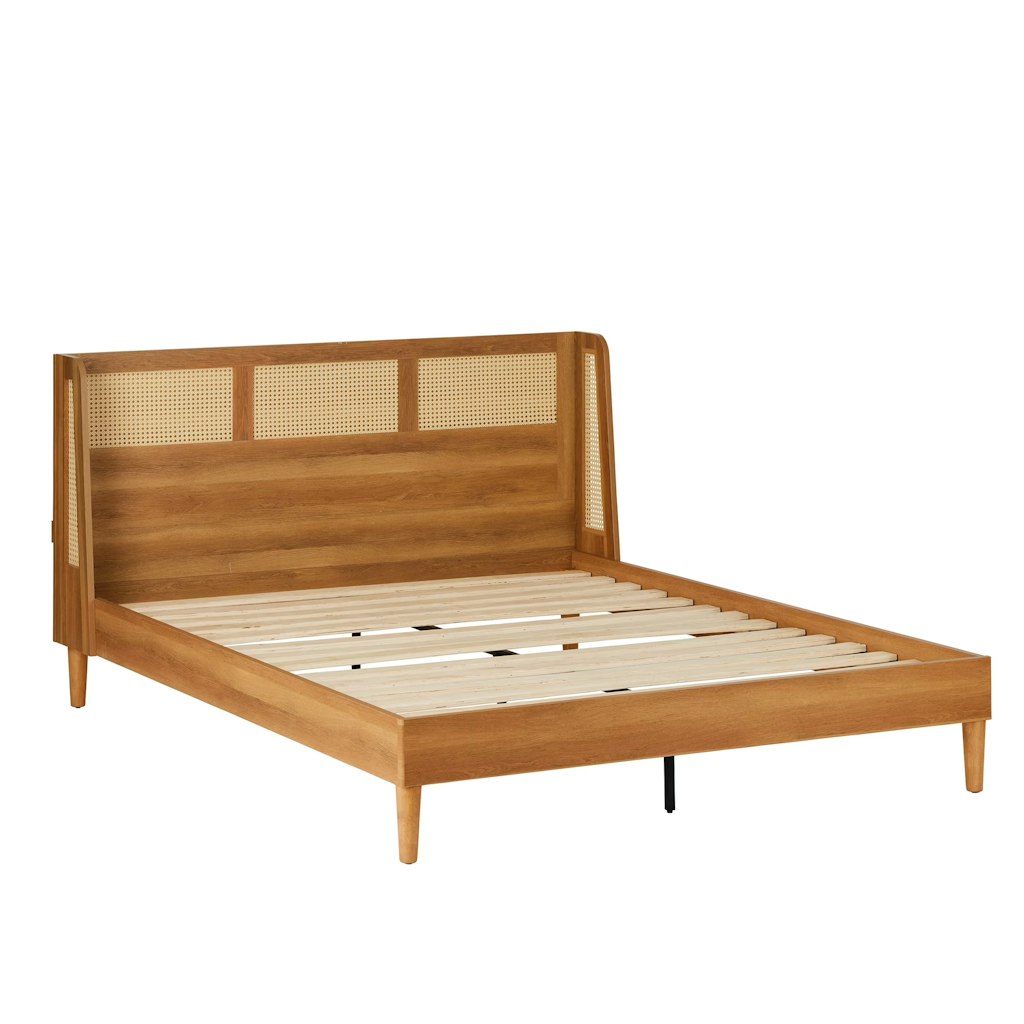 Better Homes and Gardens Springwood Caning Queen Platform Bed : $87