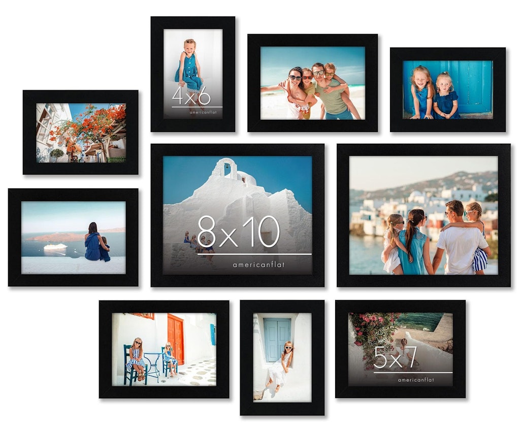 Americanflat Signature Collection 10-Piece Picture Frame Set: $14