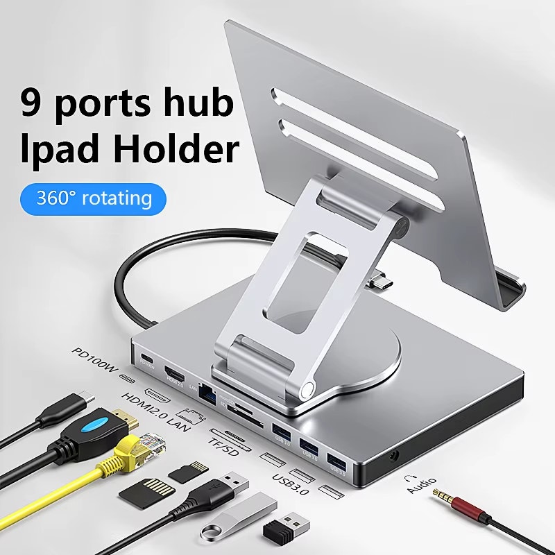 9-Port USB-C Hub w/ Stand for iPad: $28.80