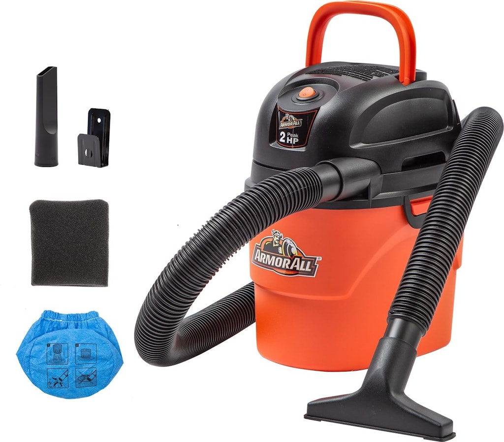 Armor All 1.5-Gallon 2-Peak HP Portable Wet/Dry Vacuum: $33 w/ Prime