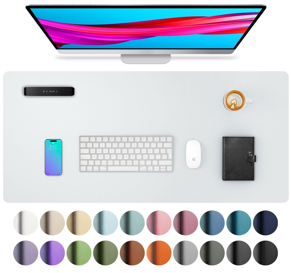 Aothia 23.6" x 13.7" Leather Desk Pad Protector: $8.07 - PAD-DM-Barely ...