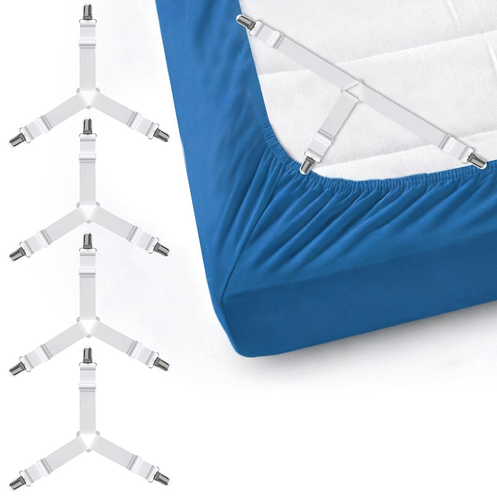 Adjustable Bed Sheet Strap 4-Pack: $1.34